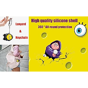 Rvesce [2Pack] Cute Airpod Case for Airpod 2/1,Funny Fun Kawaii Fashion Cartoon 3D Case for AirPods 1&2nd with Cleaner kit&Keychain and Lanyard for Kids Women Men