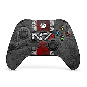 Head Case Designs Officially Licensed EA Bioware Mass Effect N7 Logo Distressed Graphics Vinyl Sticker Gaming Skin Decal Cover Compatible With Xbox Series X Console and Controller Bundle