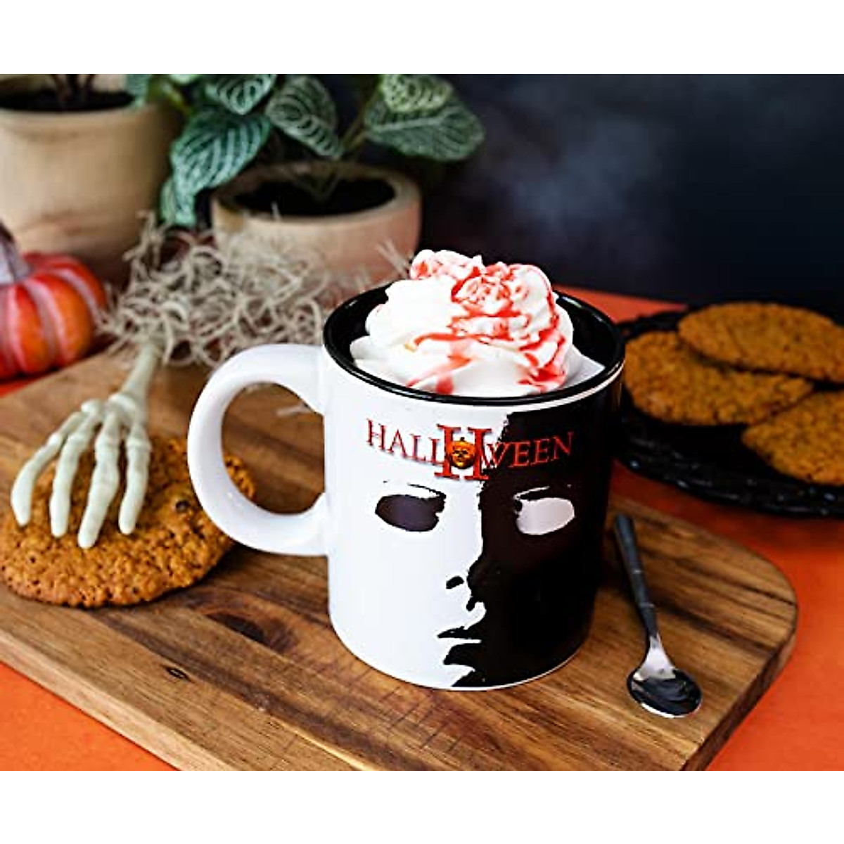 Halloween II Michael Myers Face Ceramic Mug | Large 20-Ounce Coffee Cup For Espresso, Tea