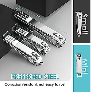 WOAMA Manicure Set 30 In 1 Nail Clipper Set Nail Kit For Women Men Stainless Steel Manicure Kit Professional with Travel Case