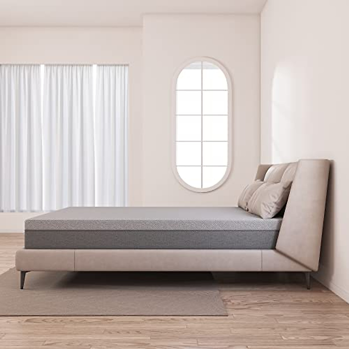 BedStory 3 inch Queen Size Memory Foam Mattress Topper, Pain-Relief Extra Firm Bed Topper, Copper/Gel/Bamboo Charcoal/Green Tea Infused Cooling Pad, 500 GSM Knitted Cover, CertiPUR-US Certified