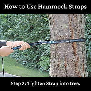 Be In Nature XL Hammock Straps – Tree Straps – 20 Feet Long – 42 Loops – Support 500 Pounds (Black)