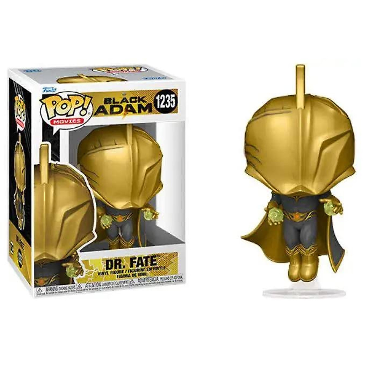 POP DC Heroes: Black Adam - Dr. Fate (Metallic) Funko Vinyl Figure (Bundled with Compatible Box Protector Case), Multicolor, 3.75 inches