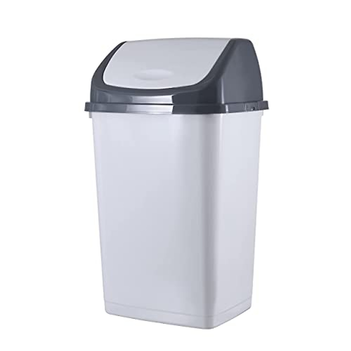 Superio Swing Top Trash Can, Waste Bin for Home, Kitchen, Office, Bedroom, Bathroom, Ideal for Large or Small Spaces - White Smoke (3 Pack- 4.5 Gal, 9 Gal, 13 Gal)