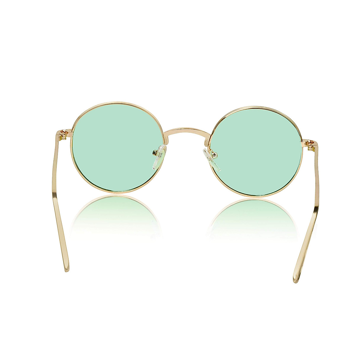 Green Sunglasses St Patrick's Day Glasses Women Hippie Lennon 70s Circle Round