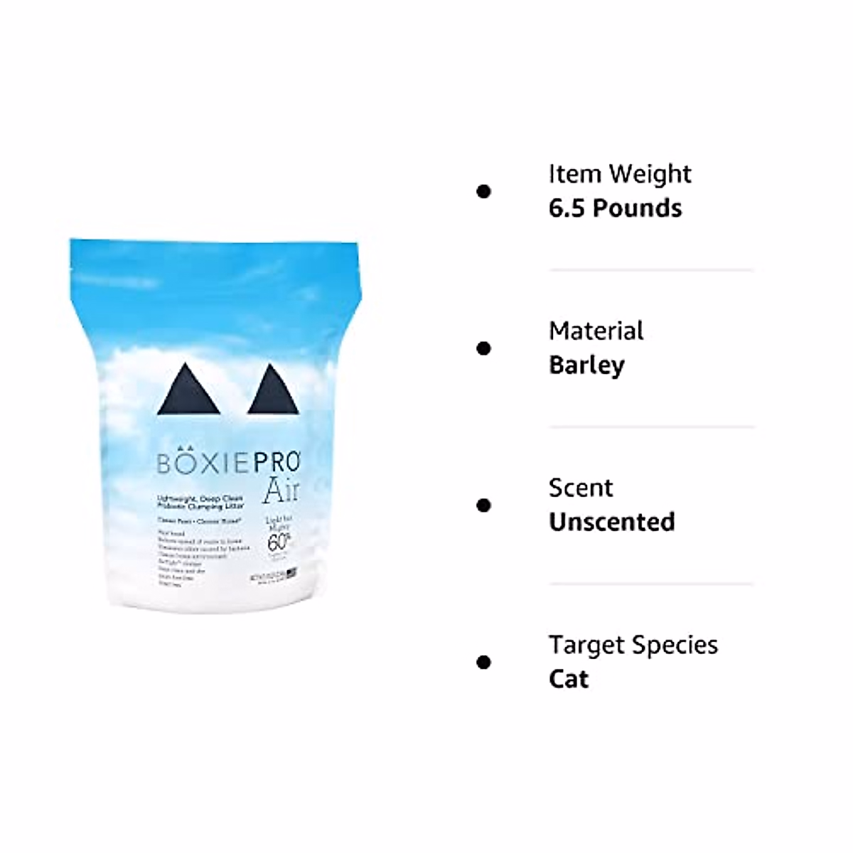 Boxie® Air Probiotic 40 Day Odor Control Clumping Cat Litter, 6.5lb Boxiecat 99.9% Dust Free Plant-Based Kitty Litter