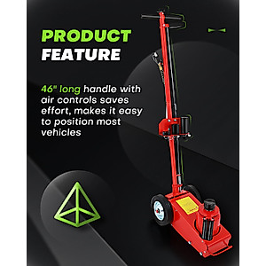 SCITOO Heavy Duty 35 Ton Air/Hydraulic Floor Jack Farm Vehicles Trucks Power Lift Auto Repair Tool