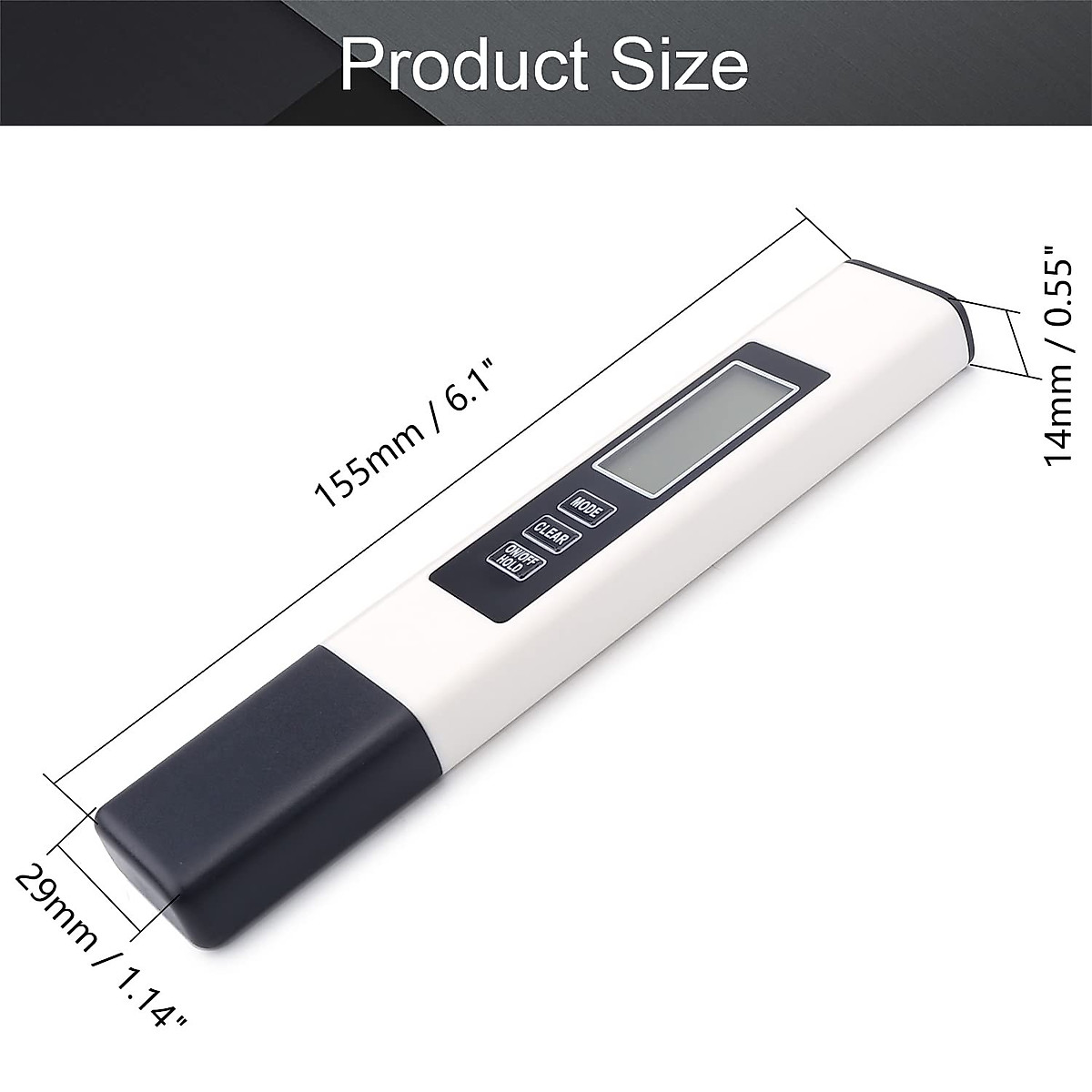 Othmro 1Pcs TDS and EC Tester Handheld Tester 1-9990PPM 1 Resolution Plastic Titanium Alloy Digital Water Tester Accuracy ± 2% for Aquariums Swimming Pools Water Filters White