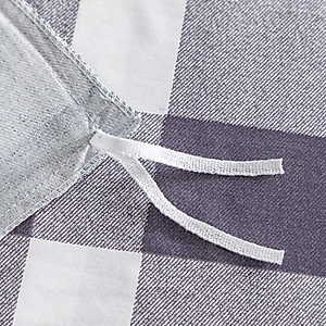 SUSYBAO Plaid Duvet Cover Queen 100% Cotton Navy Blue Tartan Grid Duvet Cover 3 Pieces Set 1 Soft Checkered Gingham Duvet Cover with Zipper Ties 2 Pillowcases Luxury Red Plaid Bedding Set Comfortable