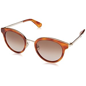 Kate Spade KS Lisanne/F 8NQ Havana Plastic Oval Sunglasses Brown Gradient Lens