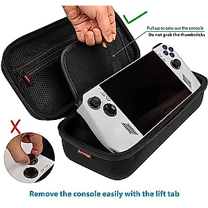 ButterFox Large Carrying Case Bag for ASUS Rog Ally Handheld 2023, Fits Charger and ASUS Charging Dock, Large Pocket for 65W Battery Pack, Slim Mouse and HDMI Cable