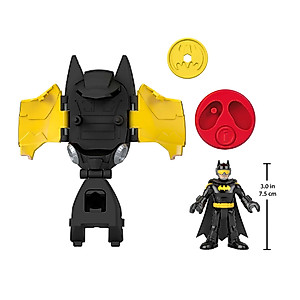 Fisher-Price Imaginext DC Super Friends Batman Toy Head Shifters Batwing & Figure Set for Preschool Pretend Play Kids Ages 3+ Years