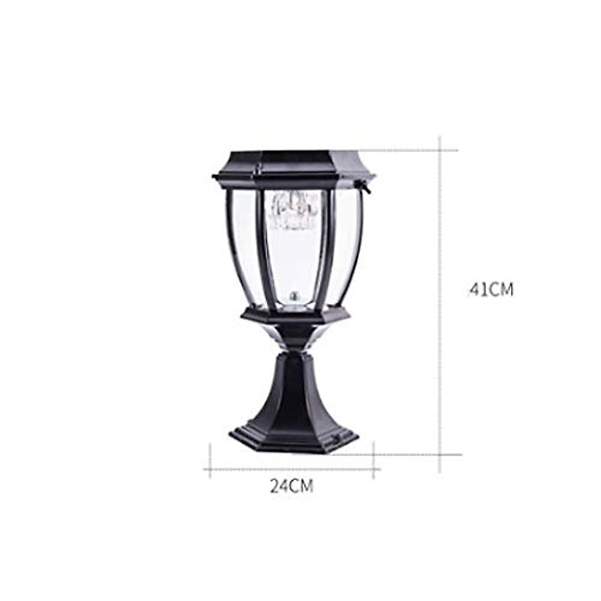 CDQYA Outdoor Pillar Lamp European Villa Wall Light Waterproof Home Garden Courtyard Light LED Street Garden Villa Lamp
