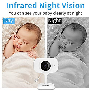 Yonvim Baby Monitor, 4.3" Color LCD Video Baby Monitor with Camera and Audio, No WiFi Needed, Night Vision, Long Range, Two-Way Talk, Temperature Sense, 4X Zoom, Feeding Reminder, 5 Lullabies