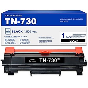 ZJBJ (1-Black) TN730 TN-730 Toner Cartridge Compatible Replacement for Brother DCP-L2550DW MFC-L2710DWL 2750DWL 2750DWXL