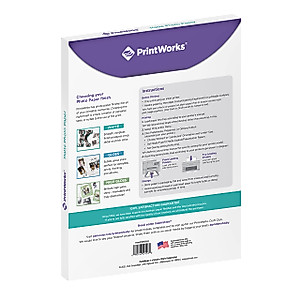 Printworks Matte Photo Paper for Inkjet Printers, Printable on Both Sides, 6.5 mil, 8.5 x 11 inches, 80 Sheets (00426-6)