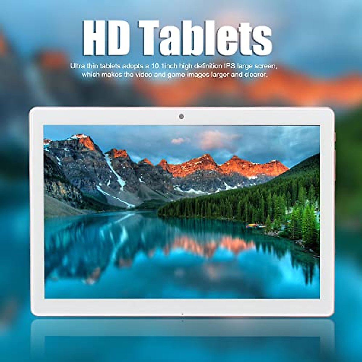 10.1 Inch Tablets,2G DDR,32GB EMMC,Quad Core Android Tablet,WiFi HD IPS Large Screen,Dual Camera 200W and 500W,Metal CNC High Gloss Edge Body,Comfortable Feeling(US Plug)