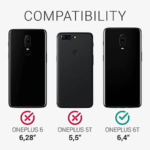 kwmobile Case Compatible with OnePlus 6T Case - TPU Silicone Phone Cover with Soft Finish - Forest Green