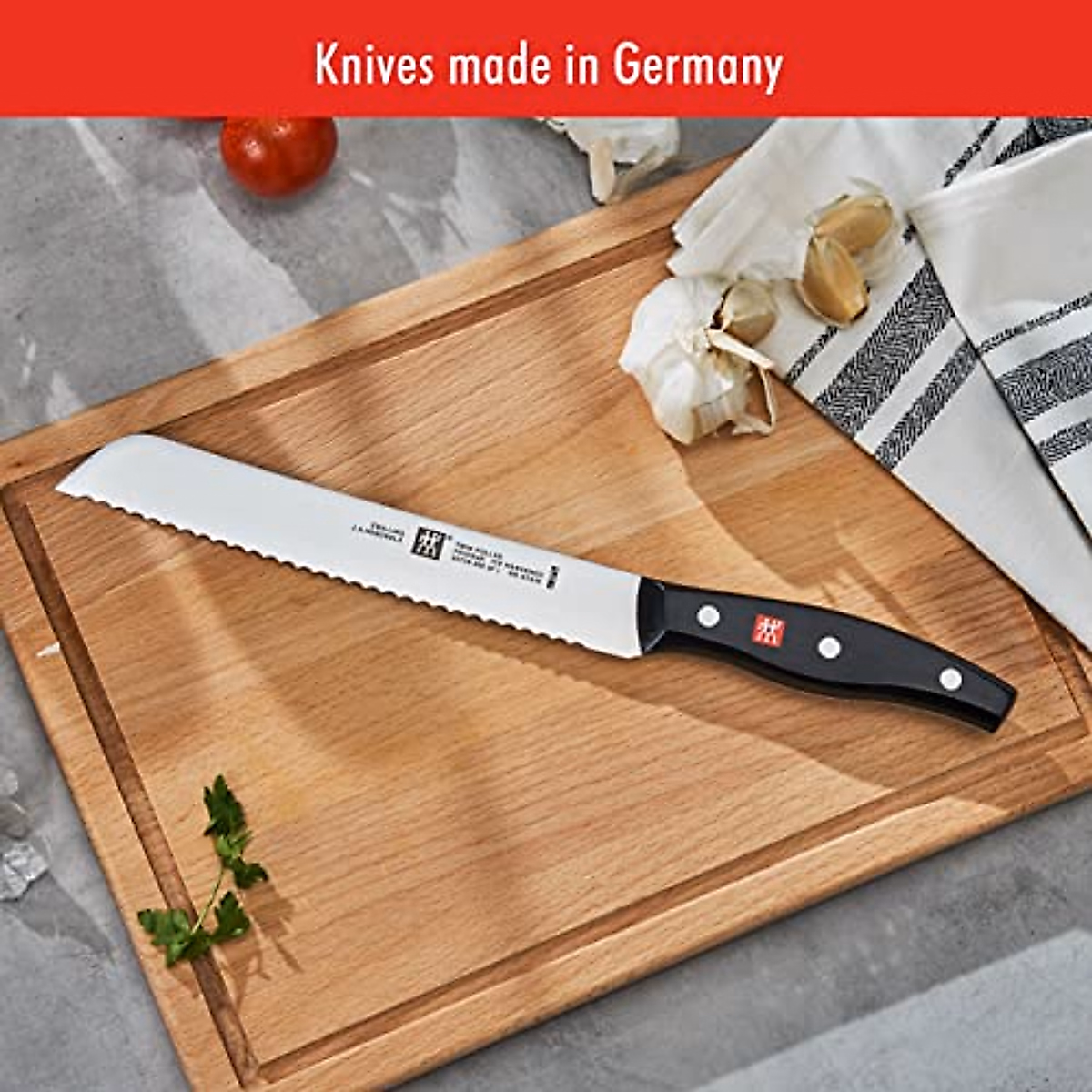 ZWILLING Twin Signature 15-Piece German Knife Set with Block, Razor-Sharp, Made in Company-Owned German Factory with Special Formula Steel perfected for almost 300 Years, Dishwasher Safe