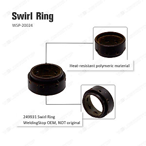 249931 Swirl Ring 249969 O-Ring Tip 30A Suit Miller Plasma Cutting XT30 XT40 on 375/625 X-TREME Cutter Replacement Parts 18-Qty