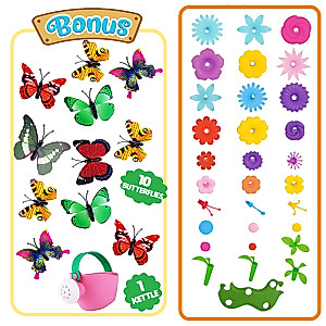 Innorock Flower Garden Building Toys for Girls - Flower Stacking Toys for Toddlers, STEM Toys, School Educational Activity, Kids Crafts, Birthday Gifts for Girls 3 4 5 6 7 8 Year Old Girl Gift