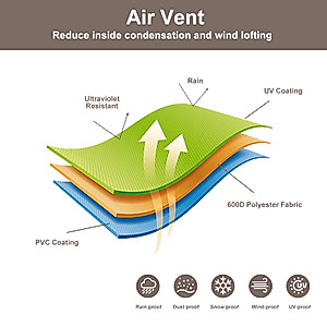 ELEXTYLE Waterproof Outdoor Couch Cover, Heavy Duty Patio Sofa Cover, Windproof Outdoor Loveseat Cover,Studry Outdoor Furniture Cover,62W X 33D X 32H Inch