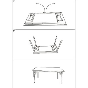 Coral Flower Office Desk 55 inches Folding Table Computer Table Workstation，Light Oak