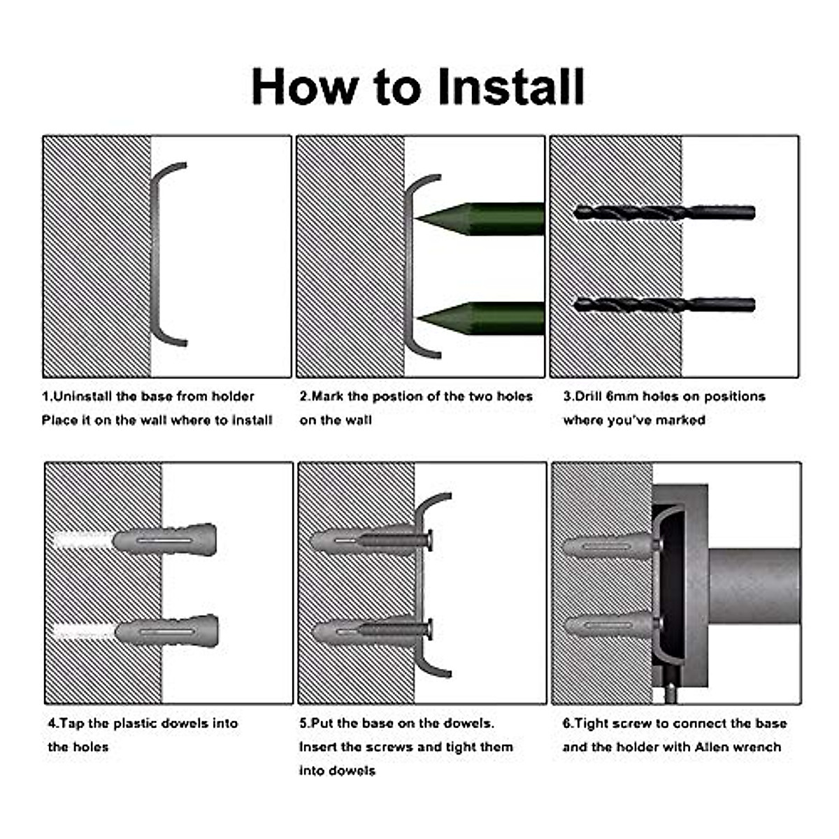 Hair Dryer Holder Wall Mount, Stainless Steel Blow Dryer Rack, Chrome Finished, Hidden Mounted, Copper Fastening