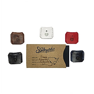 Hide & Drink, Set of 5 Head Key Covers, Key Protectors, Key Sleeves, Full Grain Leather, Handmade (Multicolor Basic)