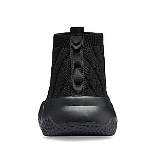 Hetios Boys Knit Slip On Shoes Kids Sock Shoes Breathable Lightweight Girls Athletic Running Sneakers All Black Big Kid 6.5 M US