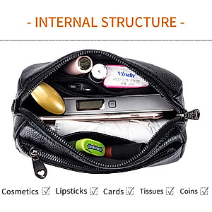 Lecxci Womens Small Leather Crossbody Bag, Zipper Clutch Phone Wallet Purse for Women (Y Light Purple -1)