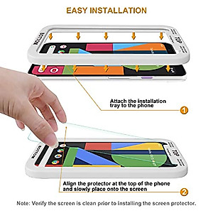 (2 Pack) Supershieldz Designed for Google Pixel 4 Tempered Glass Screen Protector with (Easy Installation Tray) Anti Scratch, Bubble Free