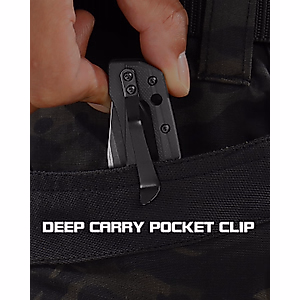 Dispatch Folding Pocket Knife with Clip, 3.58 Inch 8Cr13MoV Steel Clip Point Blade with G10 Handle, Tactical Pocket Knife for Men Outdoor Camping Hunting Hiking Survival Pocketknife