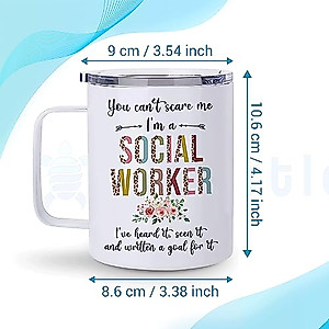 Hyturtle Social Worker Gifts for Women - Social Worker Gifts Tumbler Mug 12oz - Gifts for Social Workers - Social Worker Office Decor - School Social Worker Mug - Practitioner Birthday Gift Ideas Cup