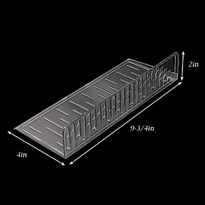 FarBoat 2pcs Acrylic Floating Shelves Adhesive Wall Mount Mini Shelf No Drill for Light-Weight Use in Bathroom Kitchen Living Room (9-3/4in Transparent)