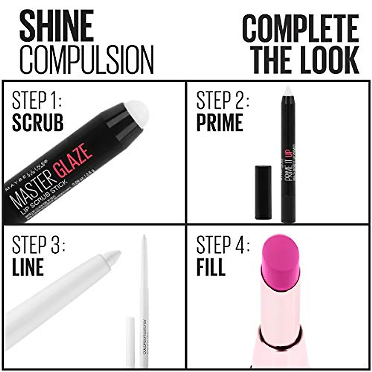 Maybelline New York Color Sensational Shine Compulsion Lipstick Makeup, Baddest Beige, 0.1 Ounce