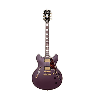 D'Angelico Deluxe DC Semi-Hollow Electric Guitar - Matte Plum