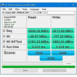 Asgard AN3+ 1TB NVMe SSD M.2 - PCIe Internal Solid State Drive for Computer Motherboards, Gaming CPU Hard Drives with Intel and 3D NAND Flash Technology in Red Heat