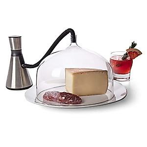 Smoking Gun with XL 7-1/4" Dome- Hot Cold Portable Smoker Infuser Kit for Indoor Outdoor Use- Smoke Meat Cheese Cocktails Faster than Smoker Box, Large Dome Has Greater Capacity, Holiday Electric Gift