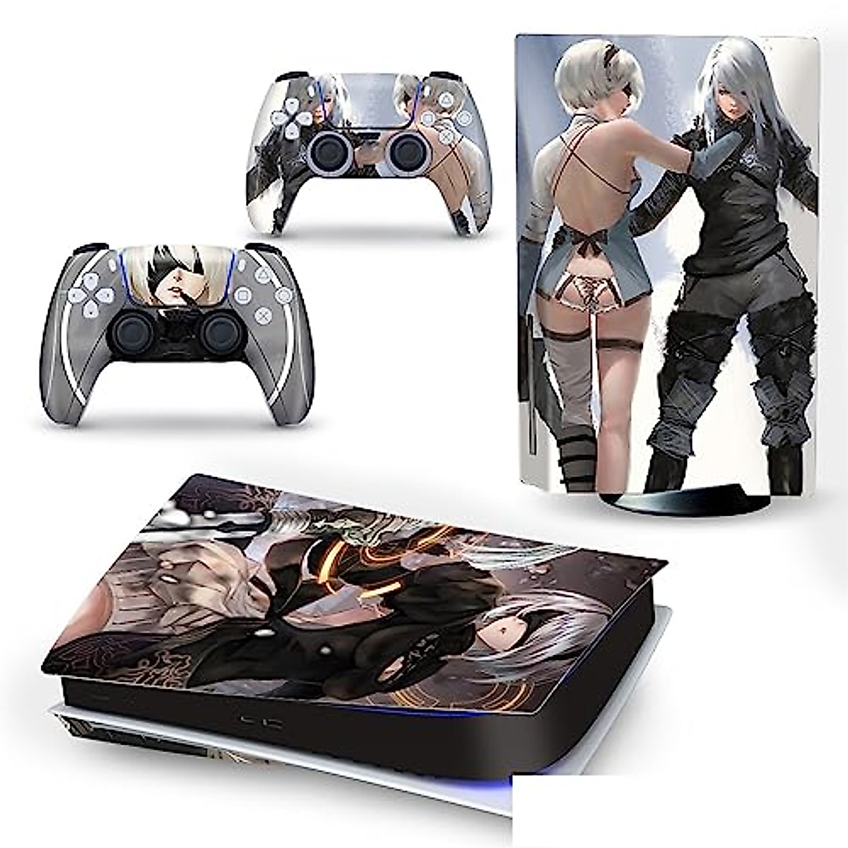 Controller Sticker Decal Skin for PS 5 Disk Edition Console and 2 Controllers Vinyl Cover Skins Wraps for PS5 Disc Version 81858 Anti Scratch Bubble Free