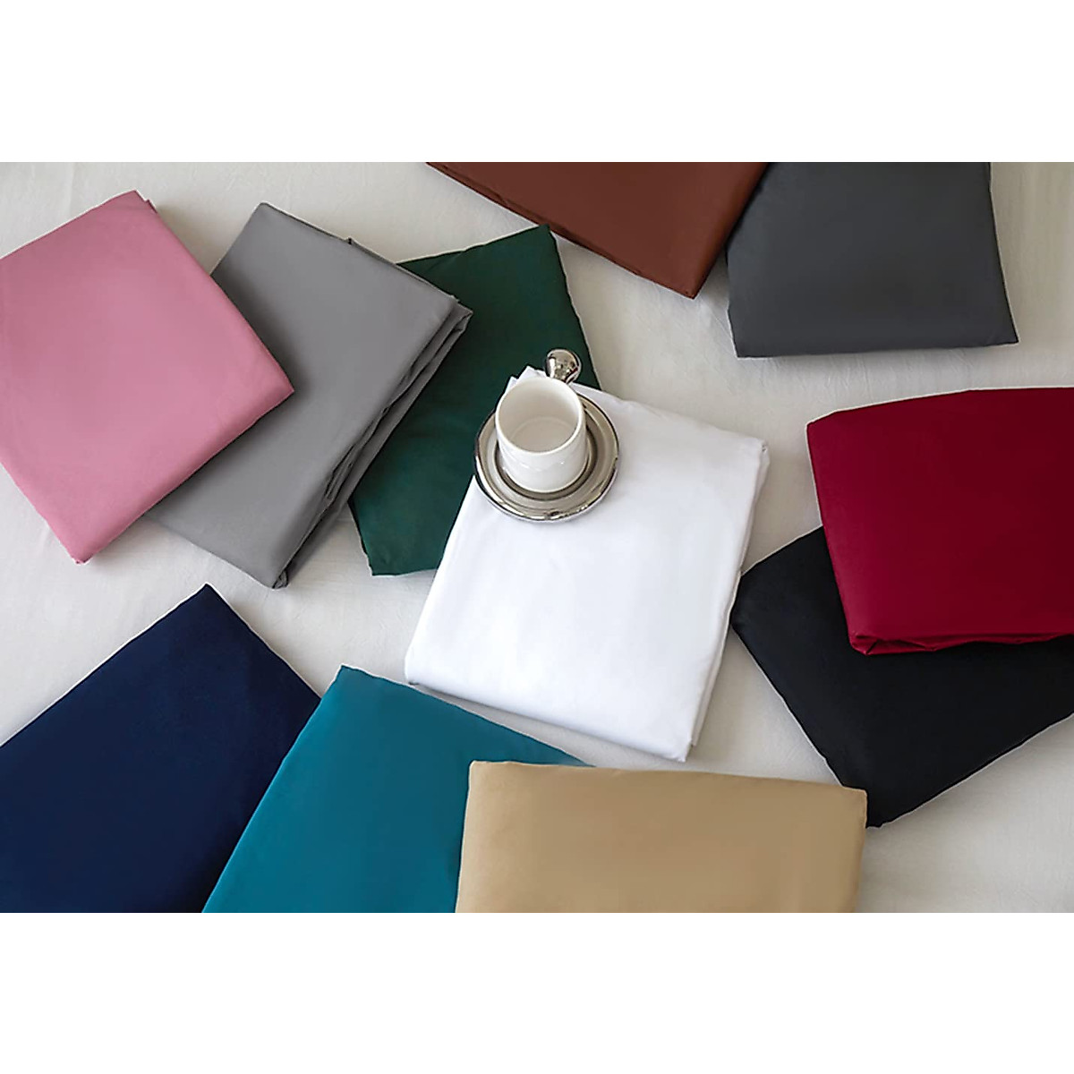 Bedding Twin Size Fitted Sheet Only-Twin Size Deep Pocket Bottom Sheet Fits 15inches Bed Matress Sheet Soft and Microfiber Easy Care-Dark Green