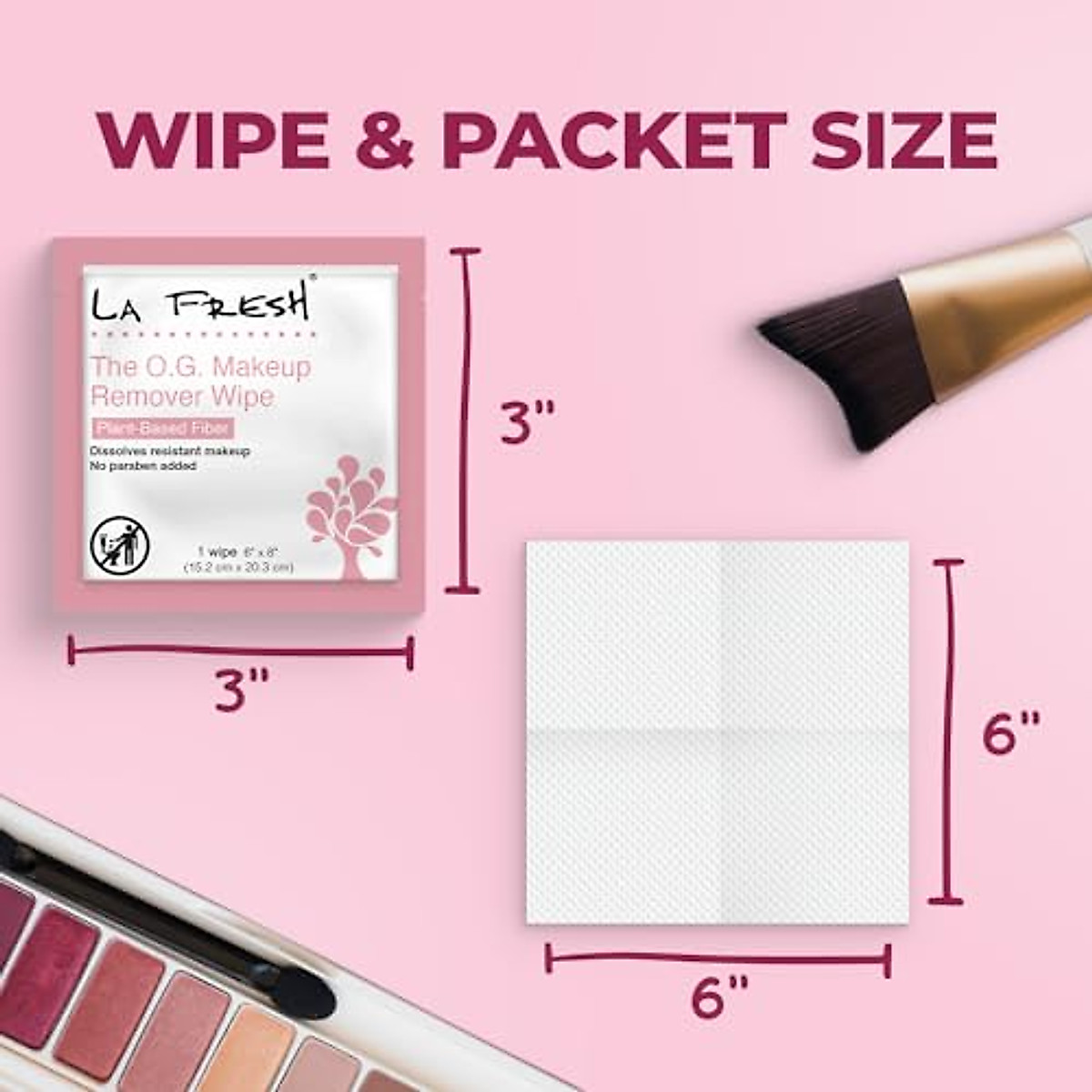 La Fresh Makeup Removal Facial Cleansing Wipes, Waterproof, 50 Count - Skin Care Travel Essentials