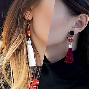 Aylifu 50pcs Silver Cord End Caps Glue-in Tassel Cap Clasps Connectors Leather Cord Findings Kit for DIY Bracelet Necklace Jewelry Making