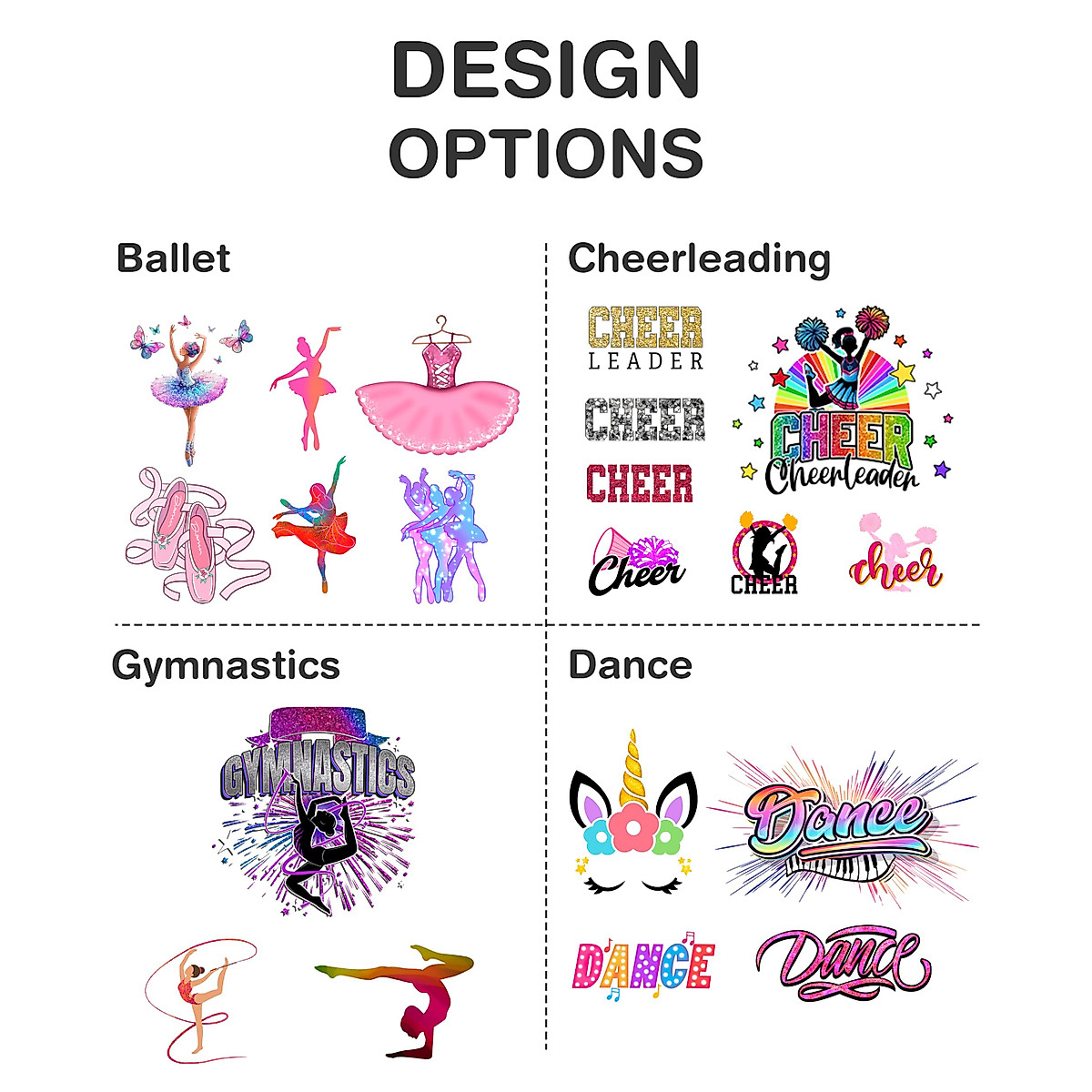 Personalized Cheerleading Duffle Bag for Women, Girls - Custom Duffel Bag - Different Color & Design Options - Black