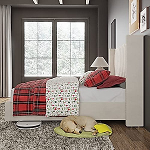 Jocisland Platform Bed Frame Velvet Tufted Upholstered Bed King Size