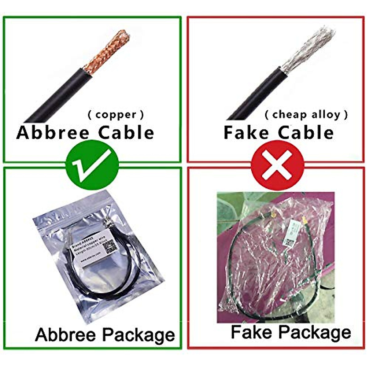 ABBREE Tactical Antenna 42.5Inch SMA-Female Dual Band 144/430Mhz Foldable Compatible with 23.6 Inch Coaxial Cable Compatible with UV-5R UV-82HP BF-F8HP GT-3TP Ham Two Way Radio