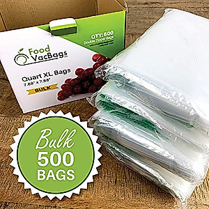 500 count - 7.88" x 7.88 Square Double Zipper Reclosable Resealable Lock Seal Zip Bags, 2 mil, Food Safe, BPA Free