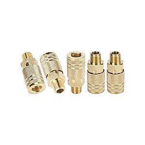 Hynade 1/4 Inch NPT Plug Male Female Industrial Air Plug, Male Coupler, Pneumatic Plugs, Quick Connector Air Fittings Kits(1/4'' F-NPT)