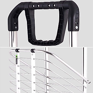 Shopping Trolley on Wheels Multi Function s,Kitchen Storage Utility Carts Foldable Dual Use Aluminum Alloy Climbing Shopping Cart 8 Rounds Crystal Wheel, Load 35 Kg Hand Trucks,Blue-B,