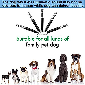 PILONG 2 Pack Dog Whistle, Dog Whistle to Stop Barking Neighbors Dog, Adjustable Ultrasonic Silent Dog Whistle, Professional Recall Dog Training Whistles with Lanyard